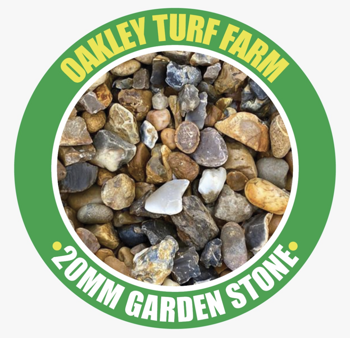 20mm Garden Stone Shingle | Oakley Turf Farm